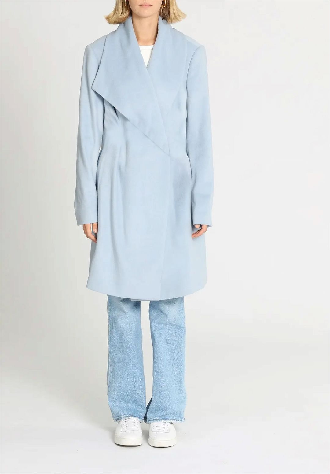 Hire Blue Wool Coat | Saba | GlamCorner