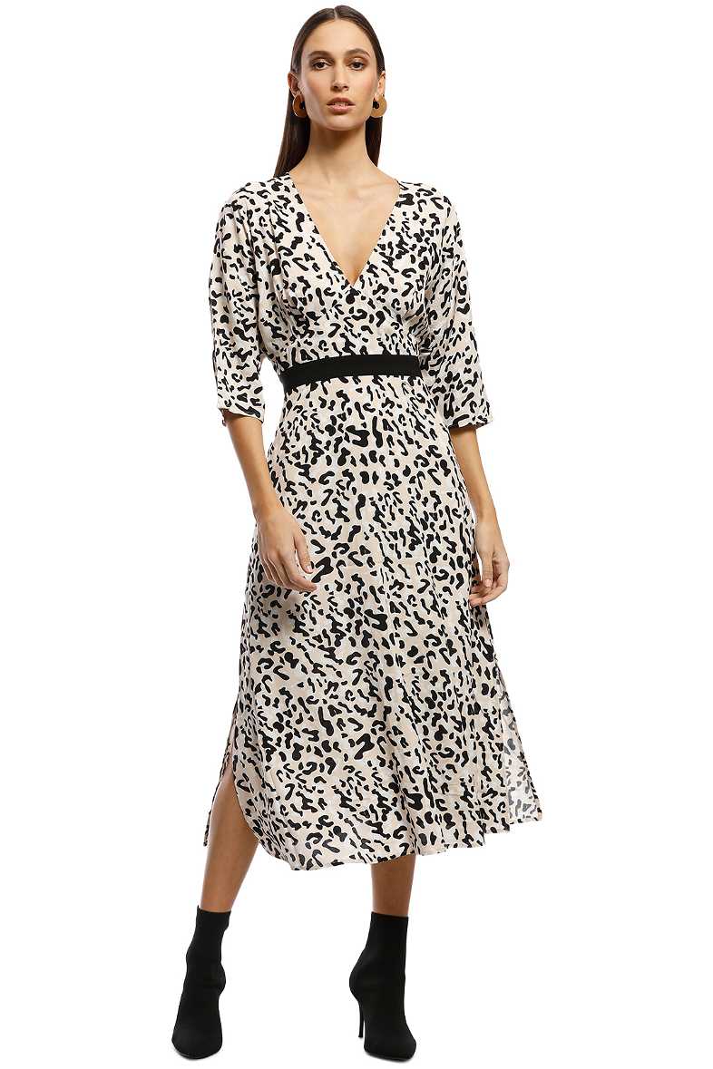 Wright Flutter Sleeve Dress by Shona Joy for Rent | GlamCorner