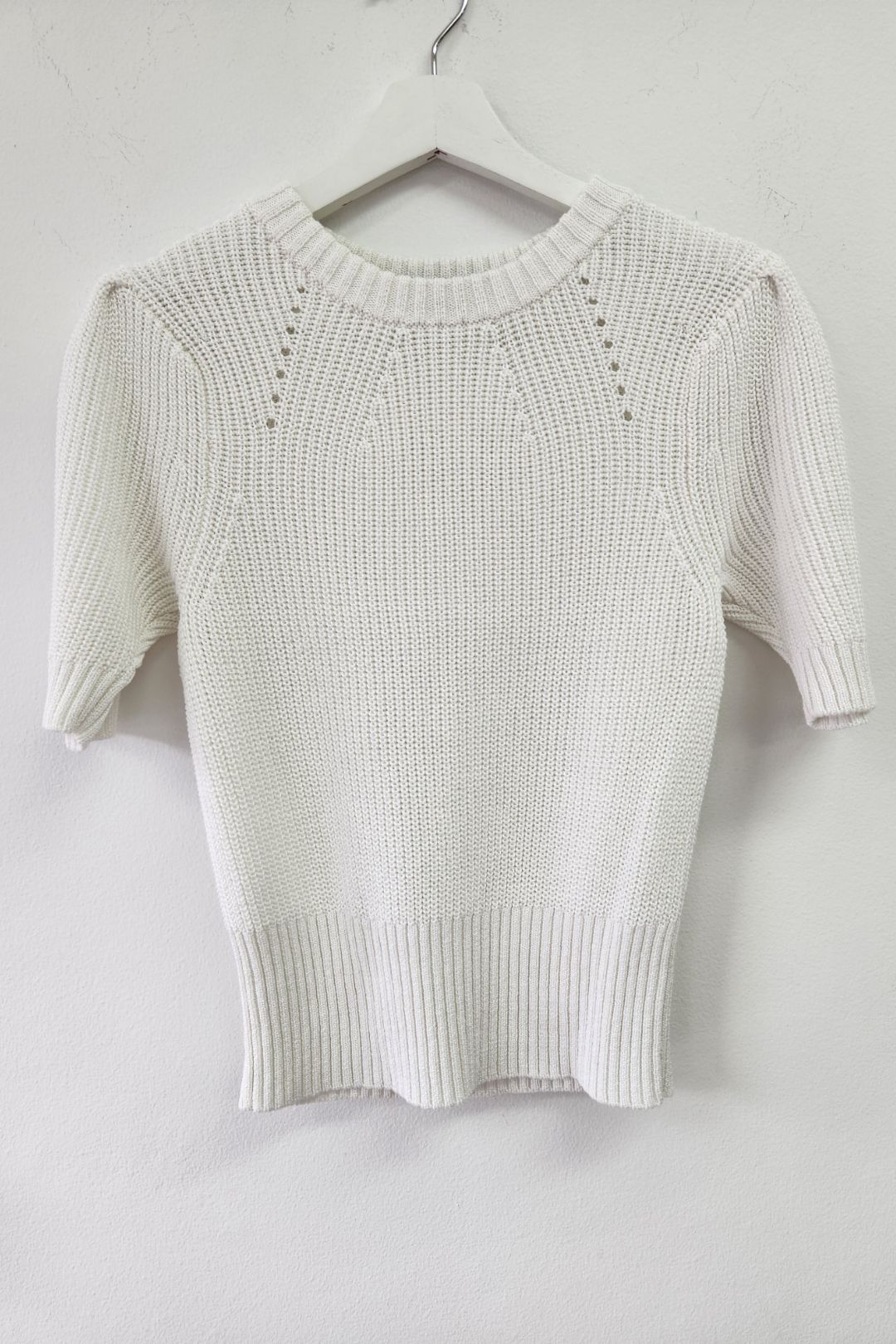 Buy White Holly Cotton Cord Knit | Saba | GlamCorner