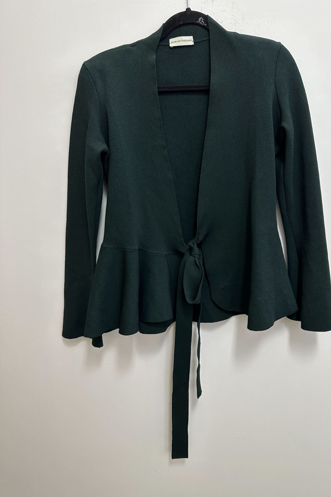 Buy Crepe Wrap Jacket in Forest Green | Scanlan Theodore | GlamCorner