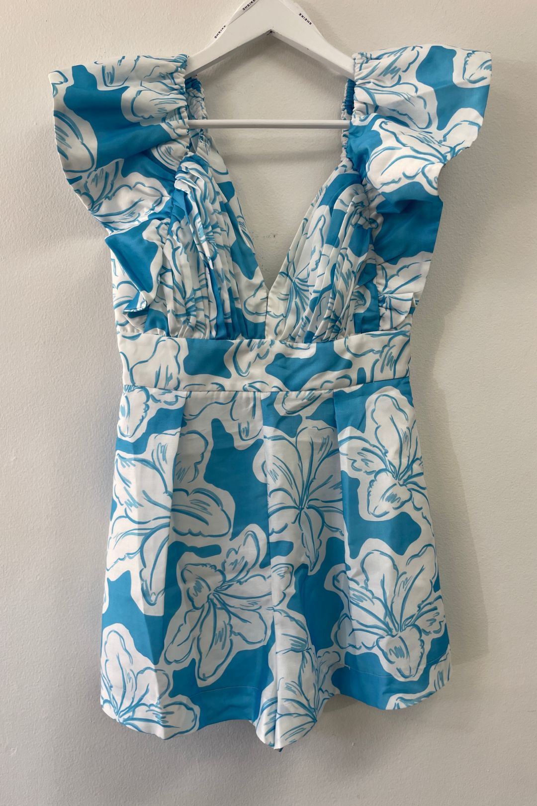 Buy Tropic Breeze Floral Blue Playsuit | Sheike | GlamCorner