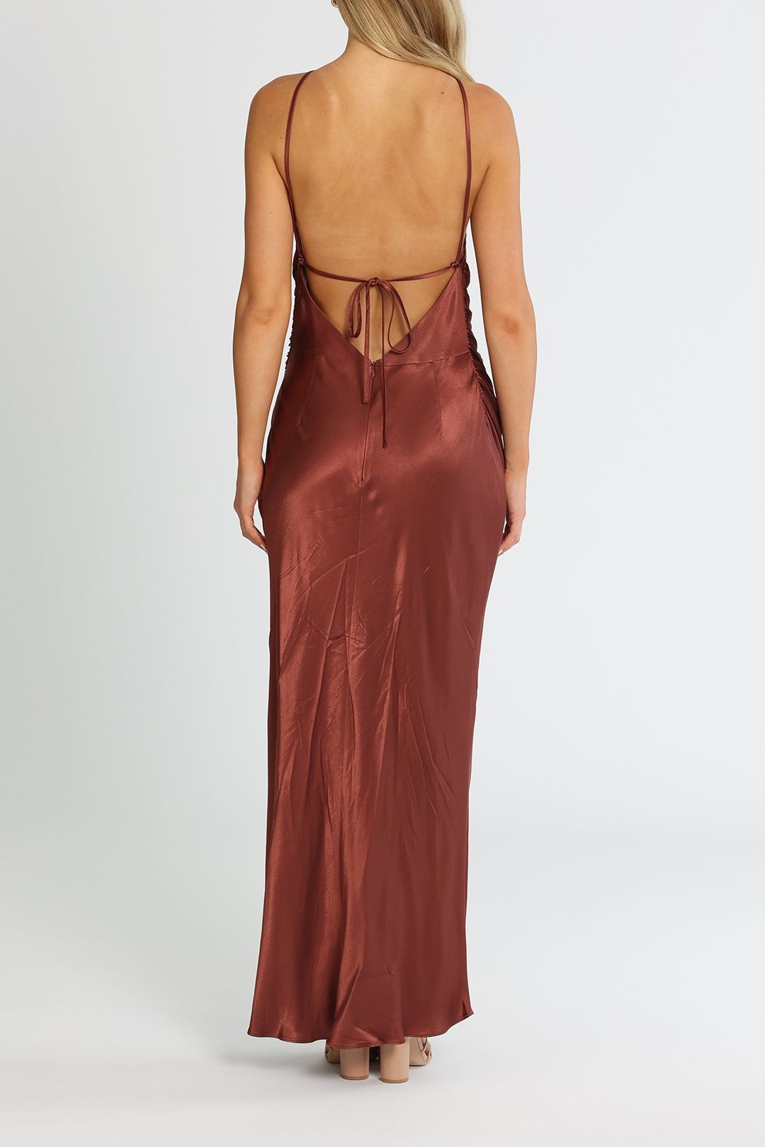 Hire Thalia Bias Midi Dress in Sangria | Shona Joy | GlamCorner