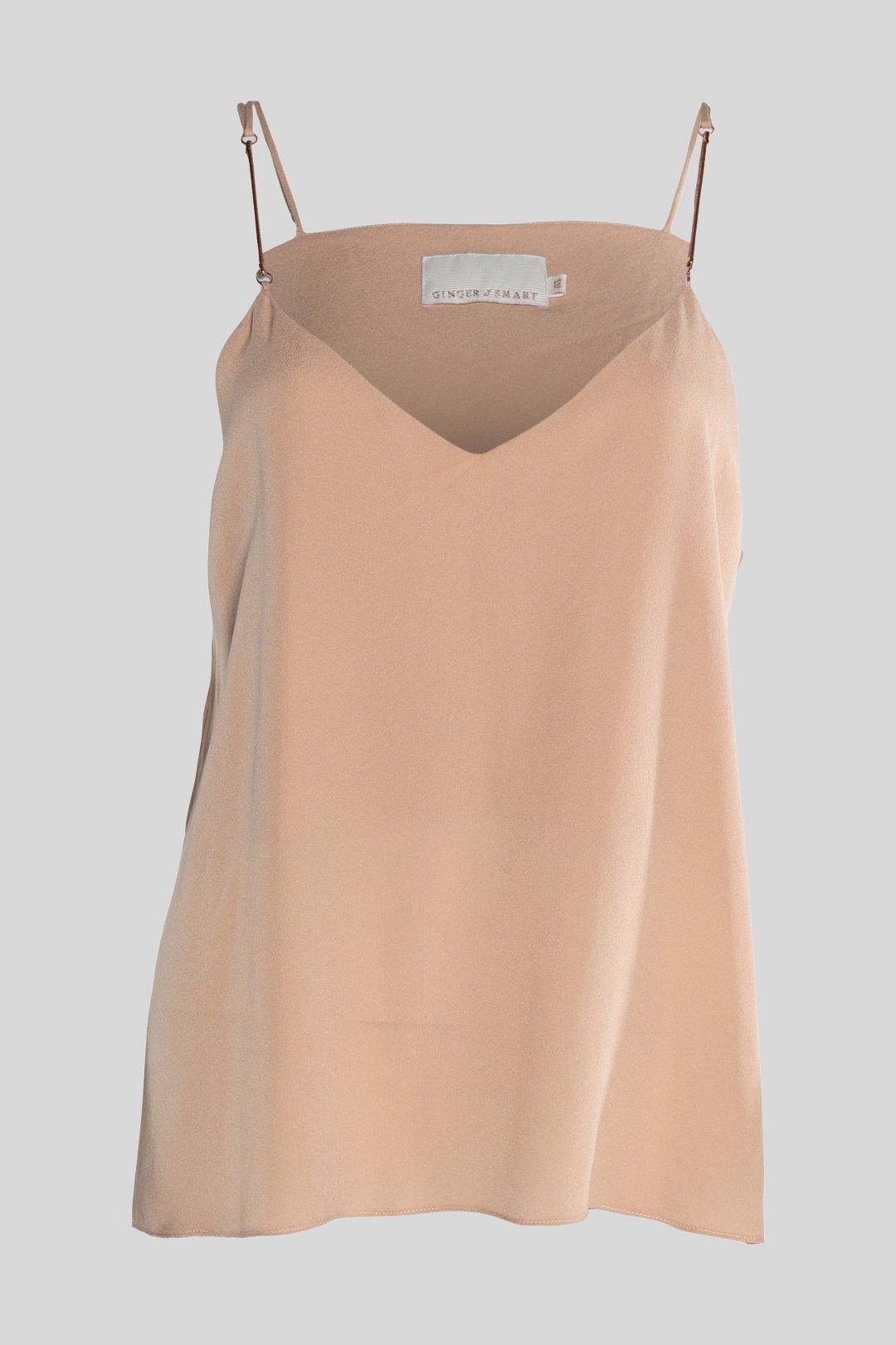 Buy Silk Blush Cami with Rose Gold Chain Straps | Ginger and Smart ...