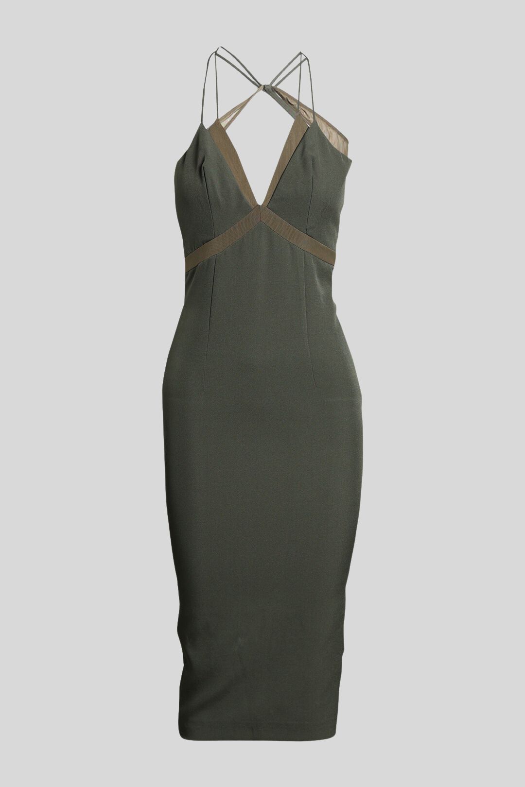 Buy Sonata Cocktail Bodycon Dress in Olive Green | Elle Zeitoune ...