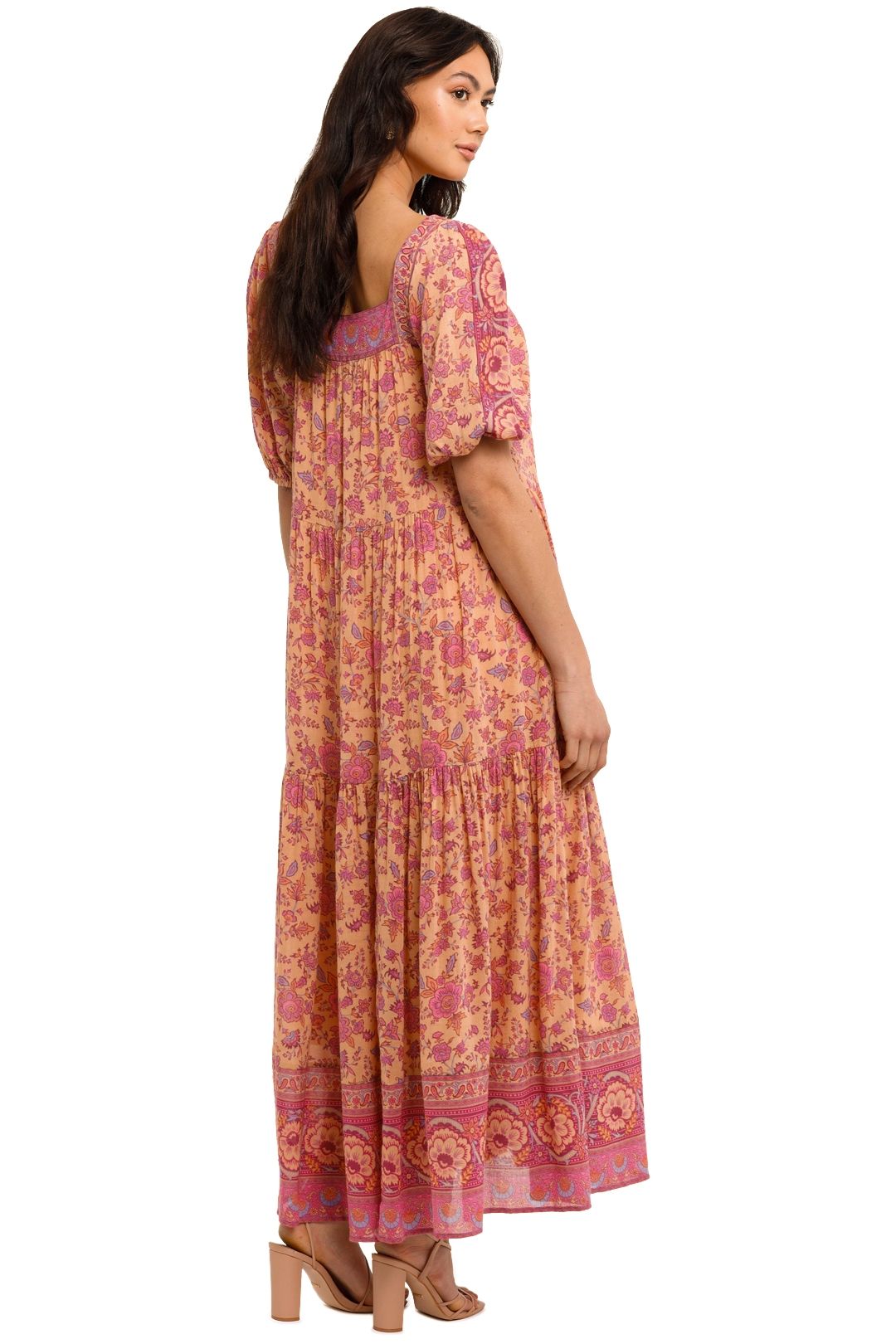 Hire Folk Song Square Neck Gown in Blossom | Spell | GlamCorner