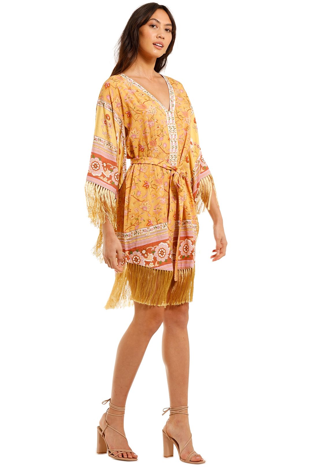 Hire Portobello Road Tassel Dress Mustard Seed | Spell | GlamCorner