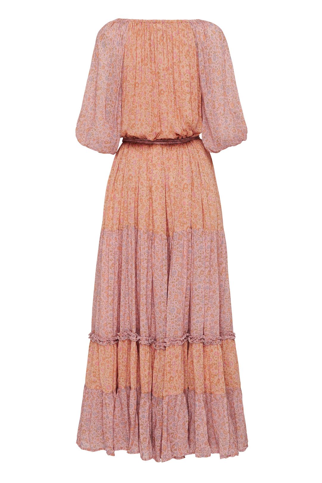 Rae Gown in Peach | Spell | GlamCorner