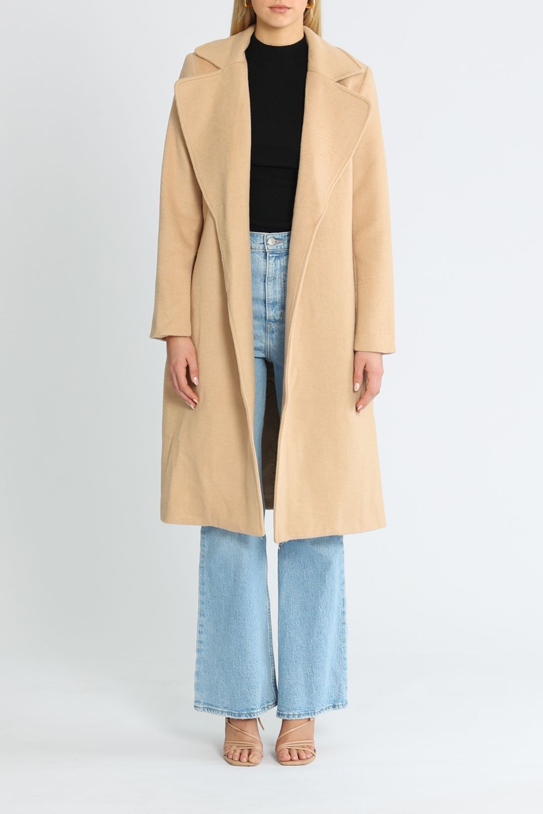 Hire Levy Belted Coat | Staple The Label | GlamCorner