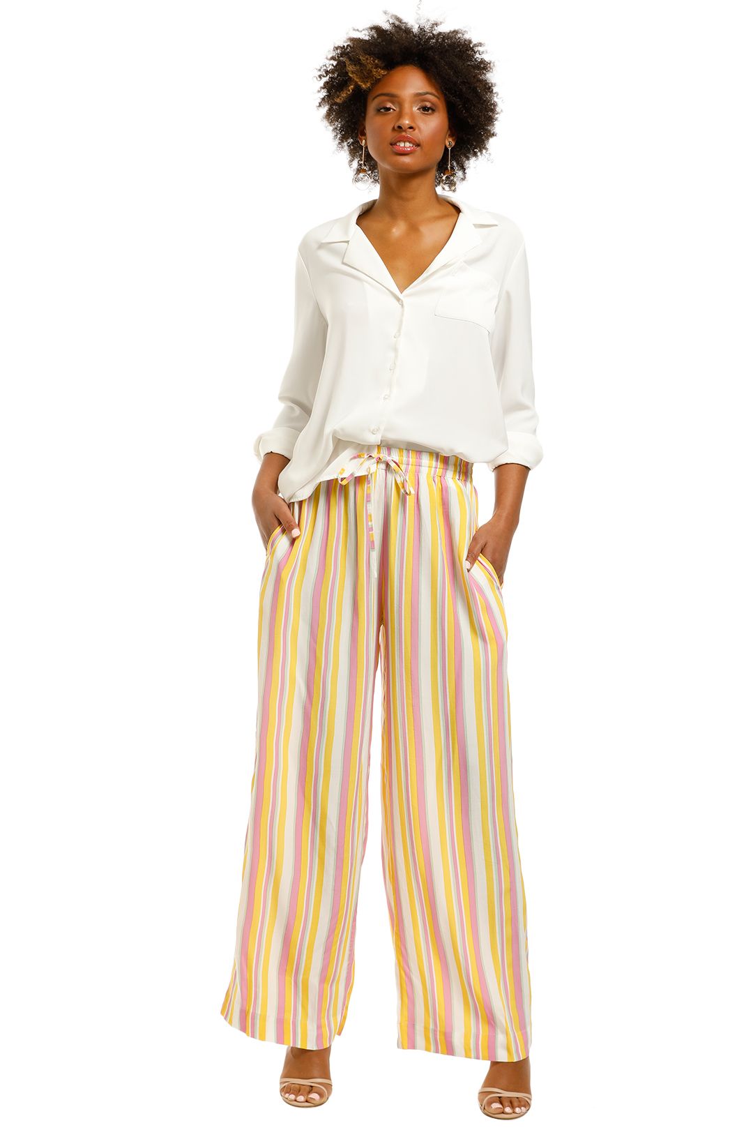 Brisk Draw String Pant in Kaleidoscope by S/W/F for Hire | GlamCorner