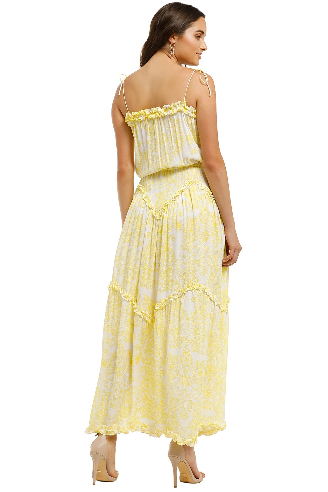 Dynamic Dress in Paisley Lemon by S/W/F for Hire | GlamCorner
