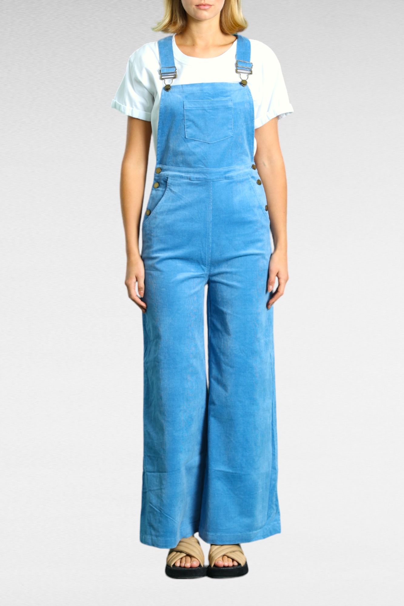 Hire Woodstock Overalls in Lake Blue | Talisman | GlamCorner