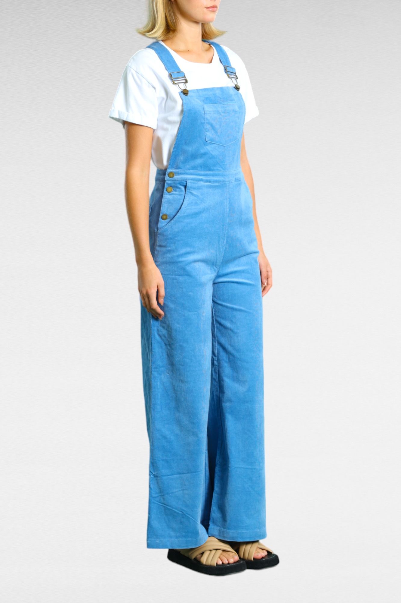 Hire Woodstock Overalls in Lake Blue | Talisman | GlamCorner