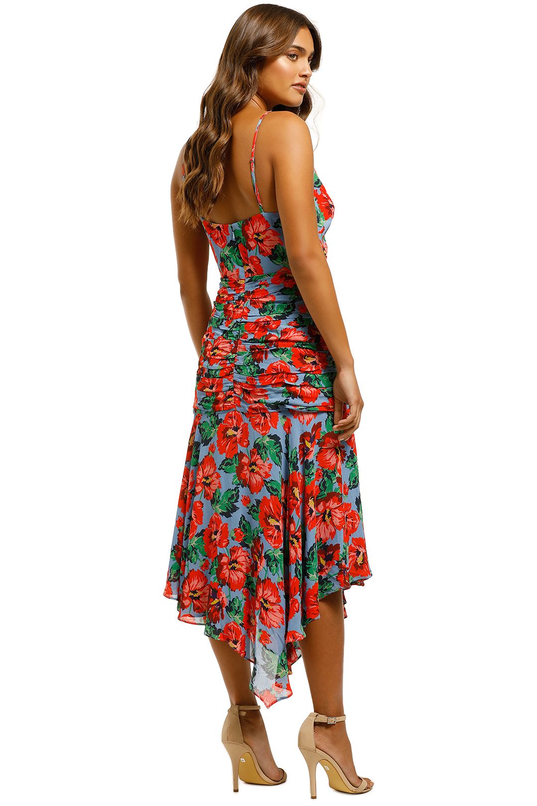 Luscious Midi Dress in Luna Red Print by Talulah for Rent | GlamCorner