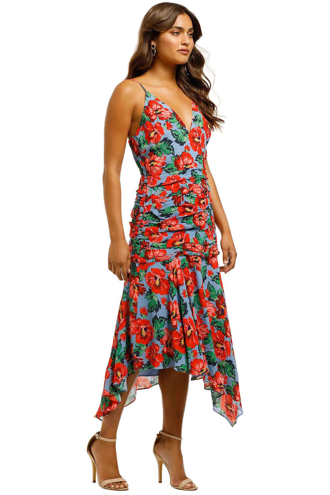 Luscious Midi Dress in Luna Red Print by Talulah for Rent | GlamCorner