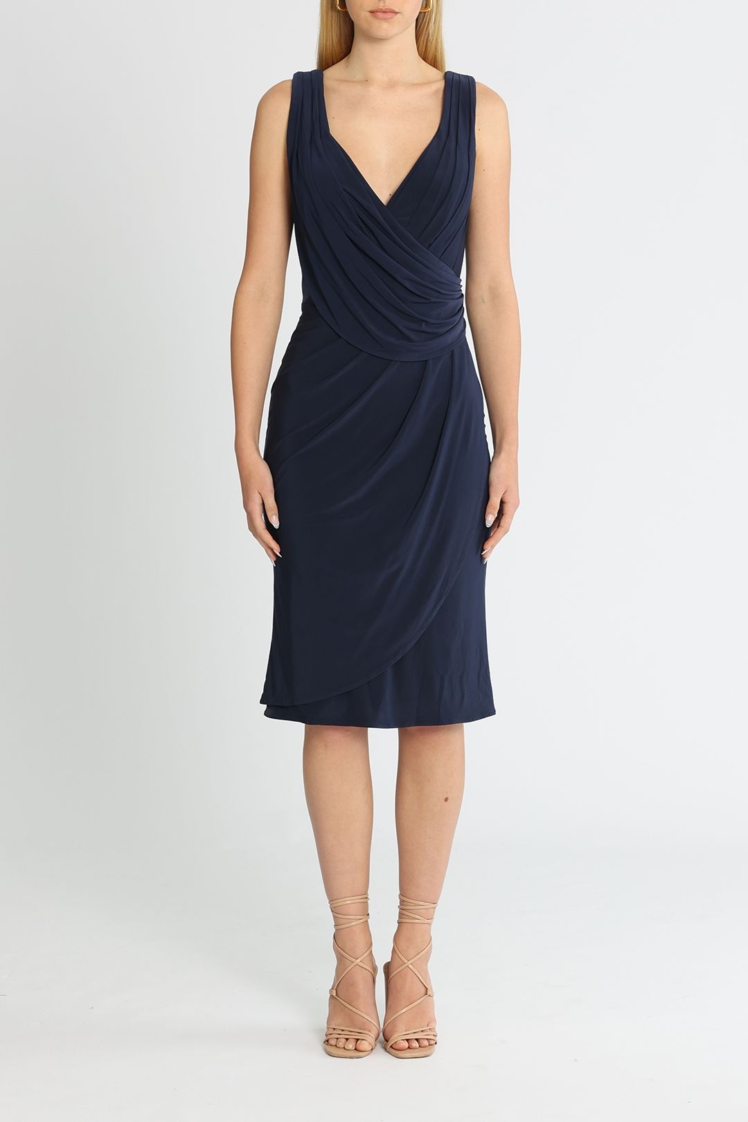 Hire Delta Dress in Navy | Tania Olsen | GlamCorner