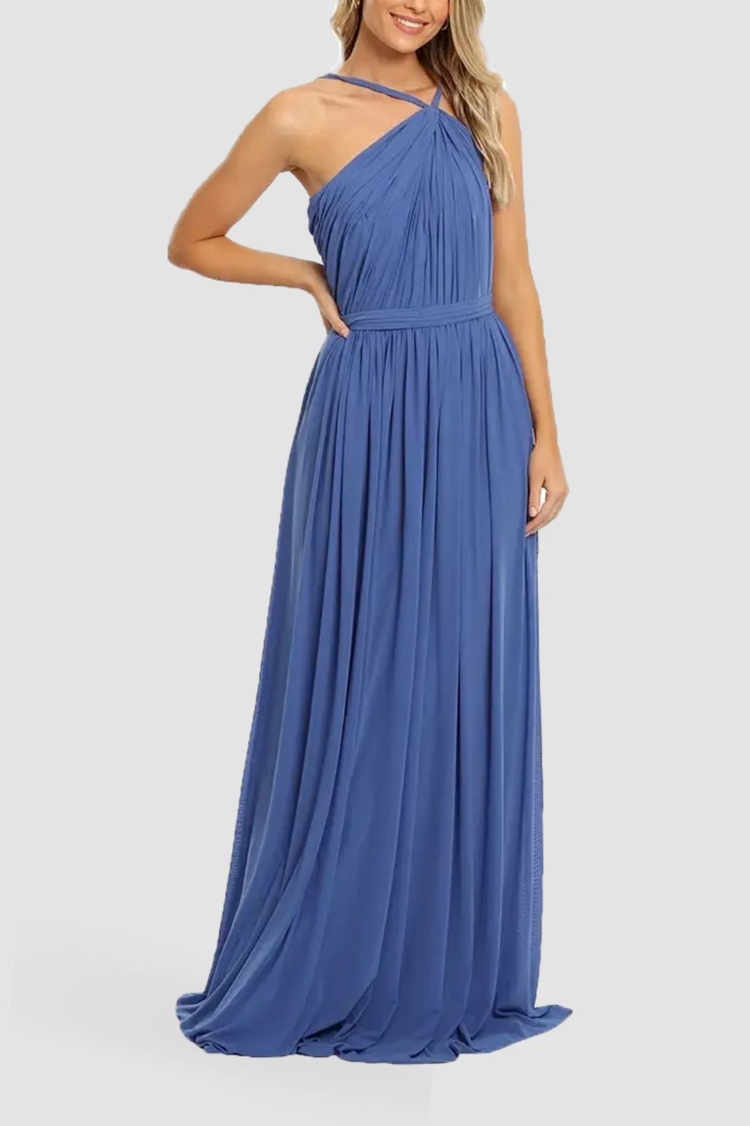 Hire Sabrina Gown in Sky Blue | Tania Olsen | GlamCorner