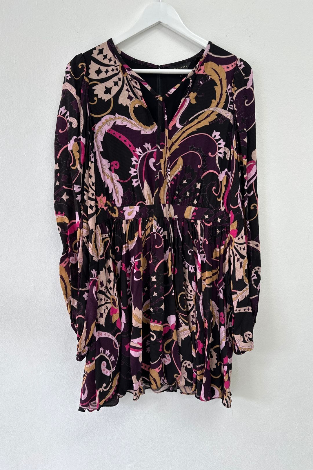 Buy Rhabia Relaxed Paisley Print Mini Dress | Ted Baker | GlamCorner