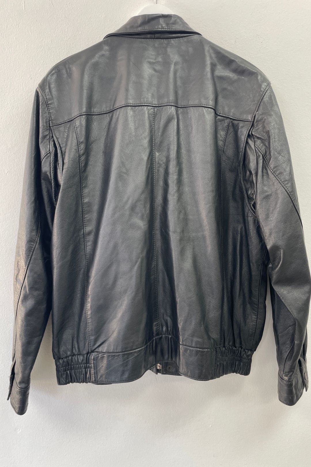 Buy Oversized Black Leather Jacket | The Leather Connection | GlamCorner