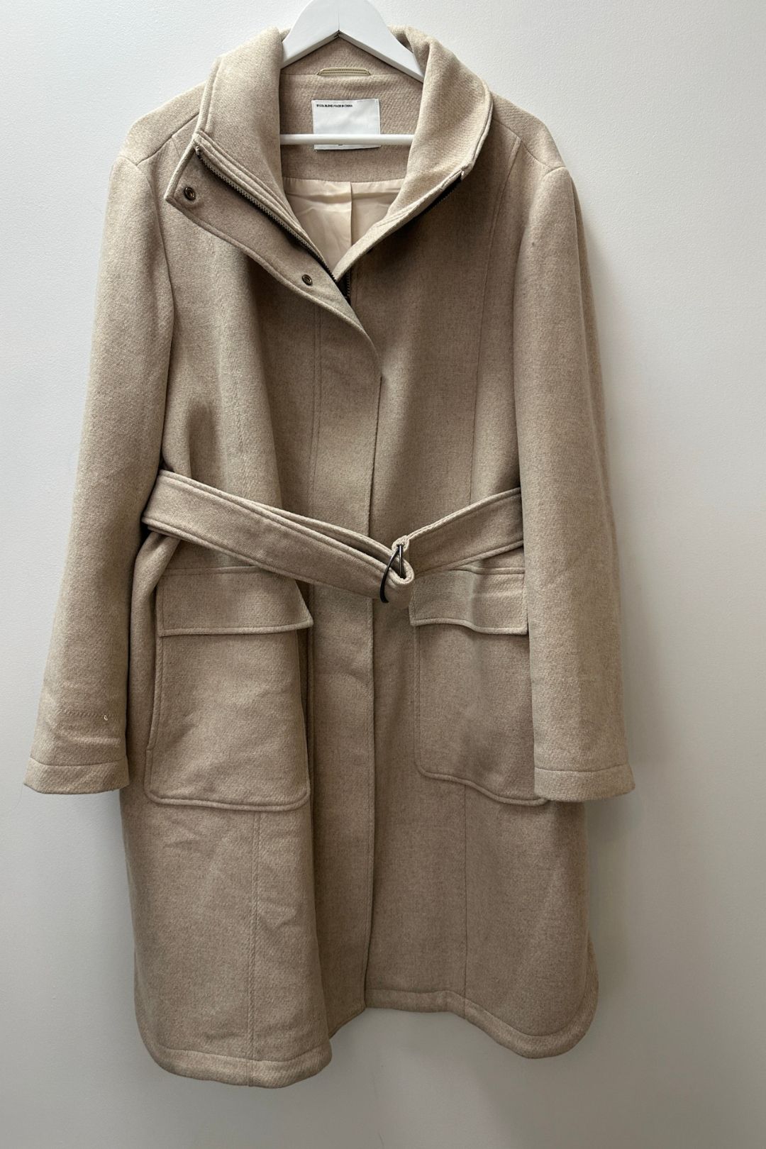Buy The Wool Twill Utility Coat in Beige | Commonry | GlamCorner