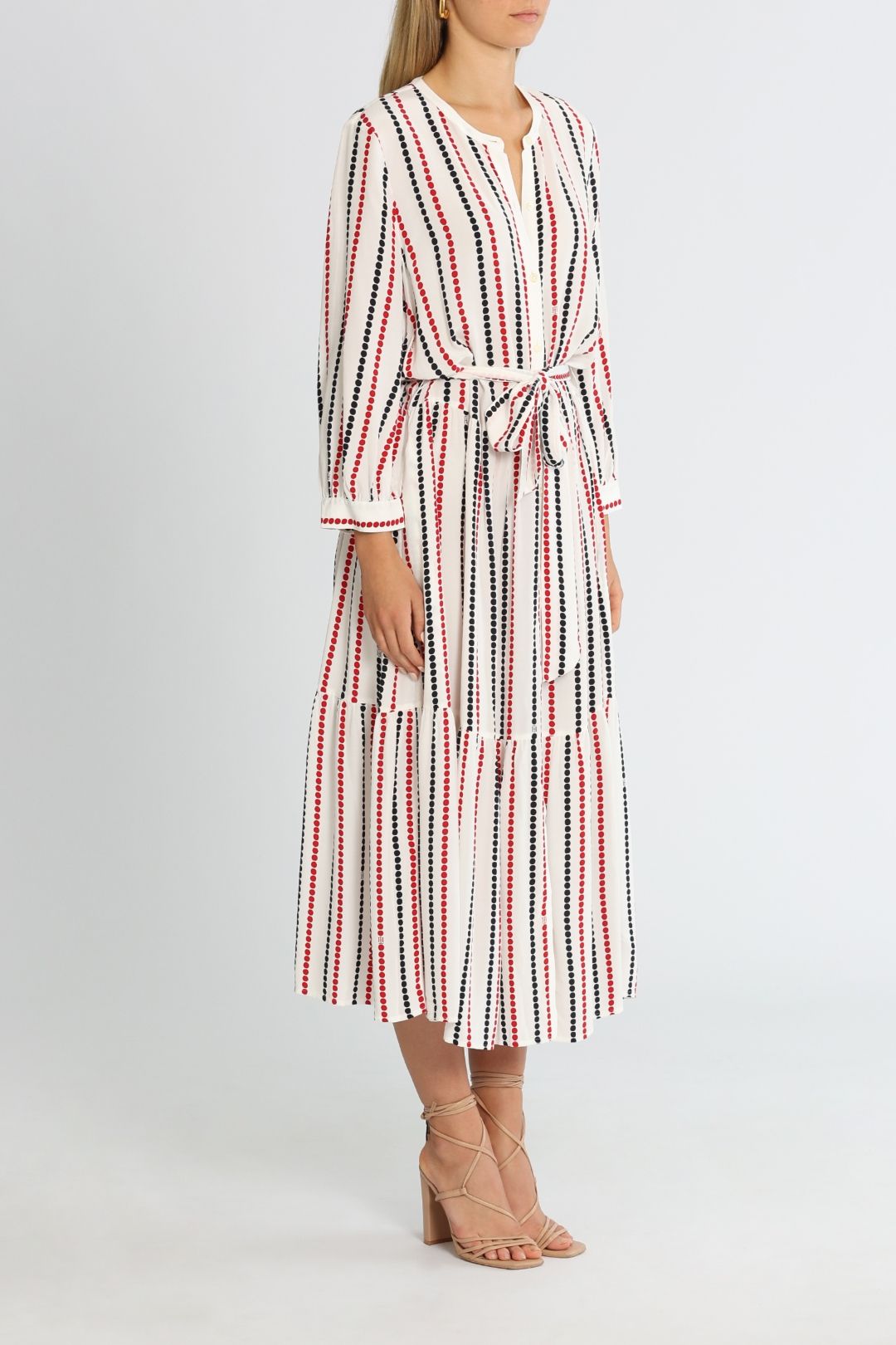 Tommy hilfiger red and white striped dress store