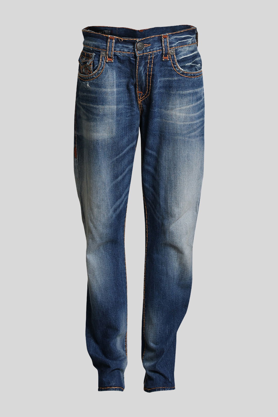 Buy Blue Ricky Relaxed Fit Jeans | True Religion | GlamCorner