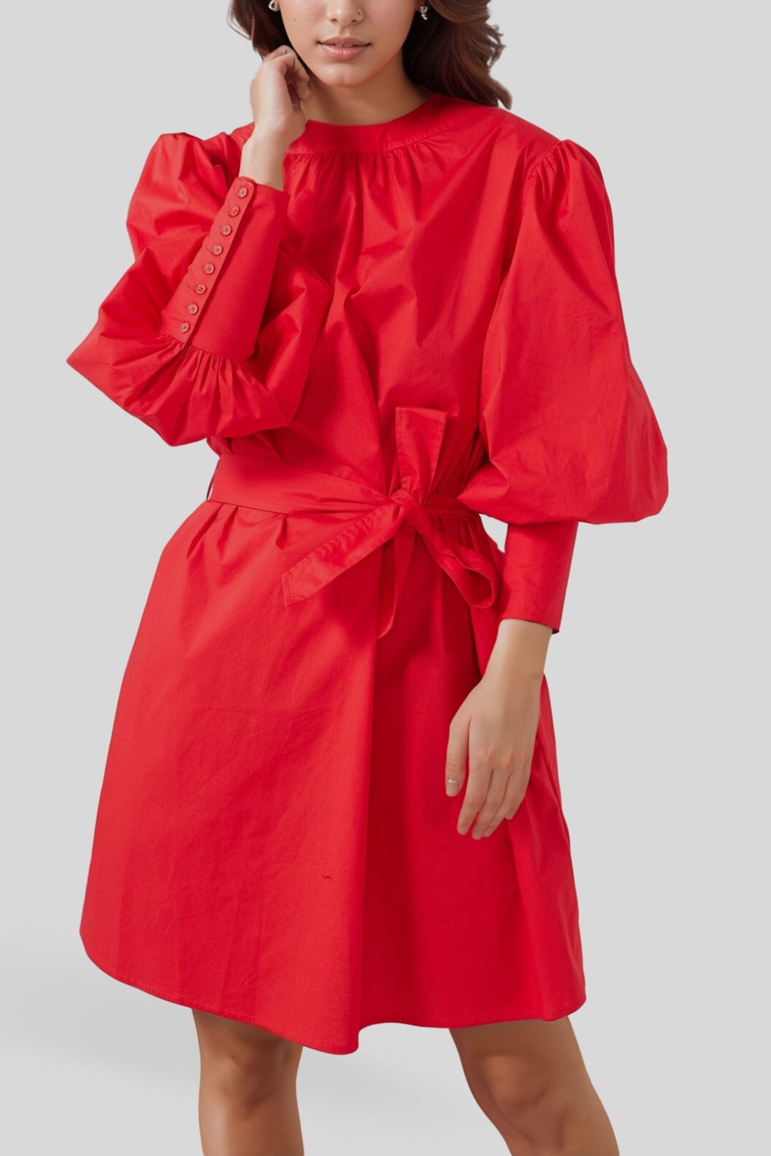 Rent Walk My Way Dress in Red | Brave and True | GlamCorner