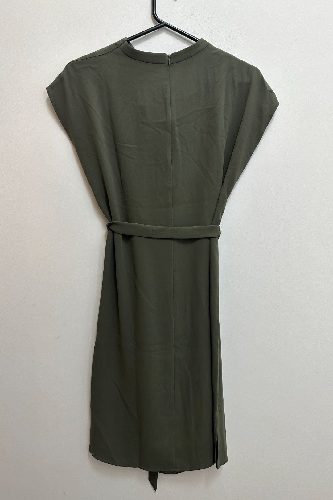 Buy Weave Drape Neck Dress in Green | Veronika Maine | GlamCorner