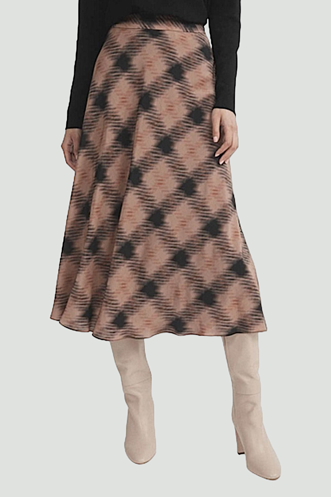 Buy A-line Check Midi Skirt | Witchery | GlamCorner