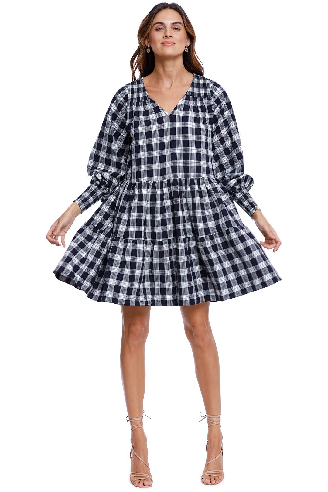Hire Tiered Check Dress | Witchery | GlamCorner