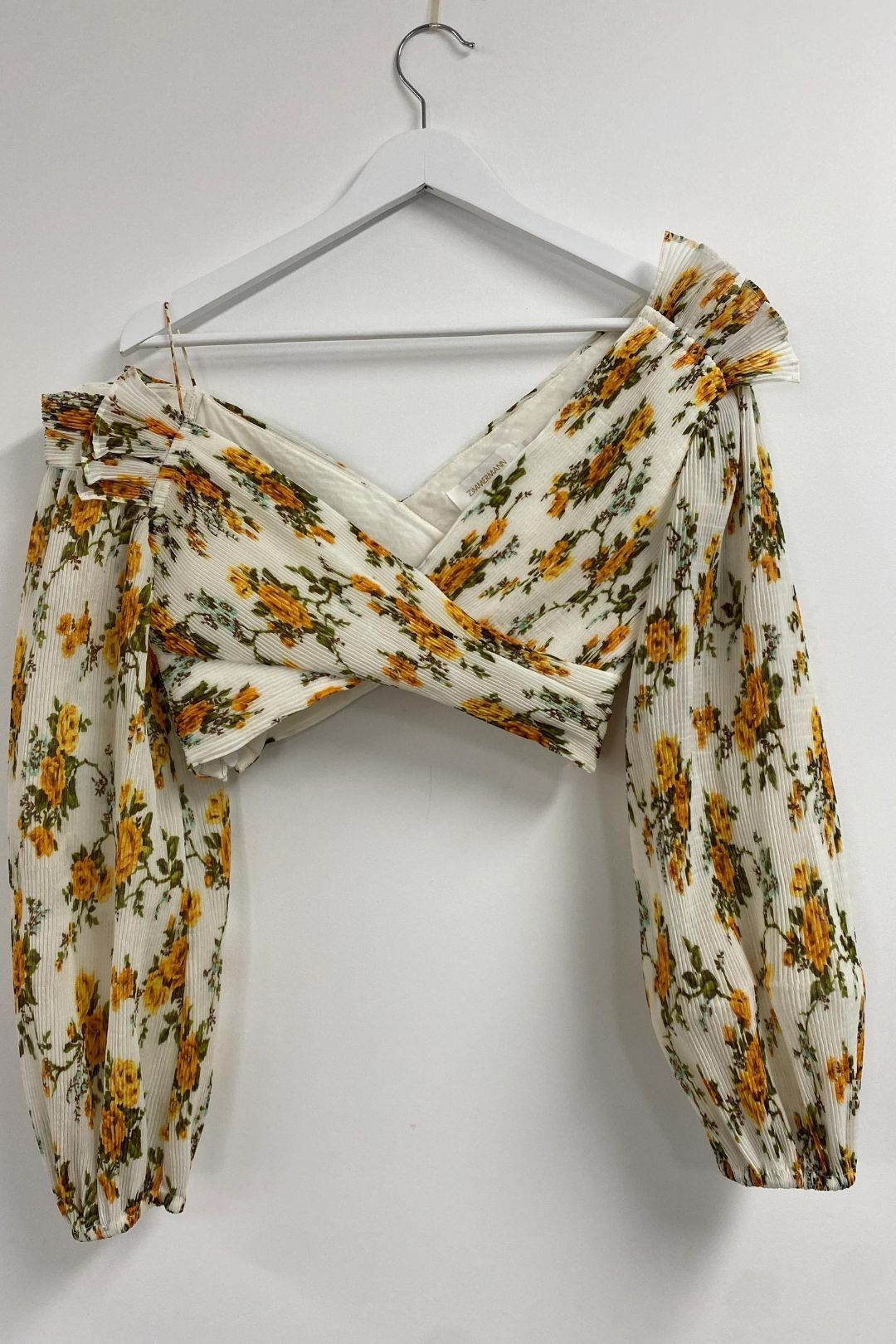 Buy Golden Surfer Cropped Bodice Top | Zimmermann | GlamCorner
