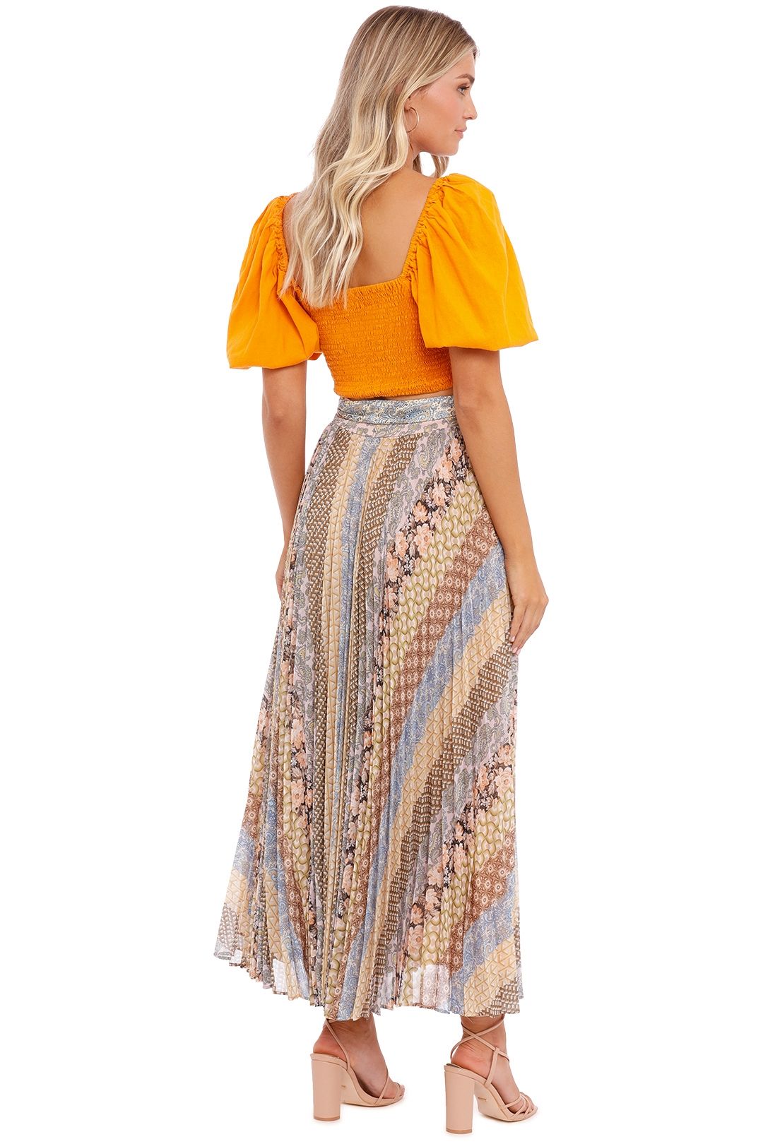 Hire Sunray Skirt in Tiled Stripe | Zimmermann | GlamCorner