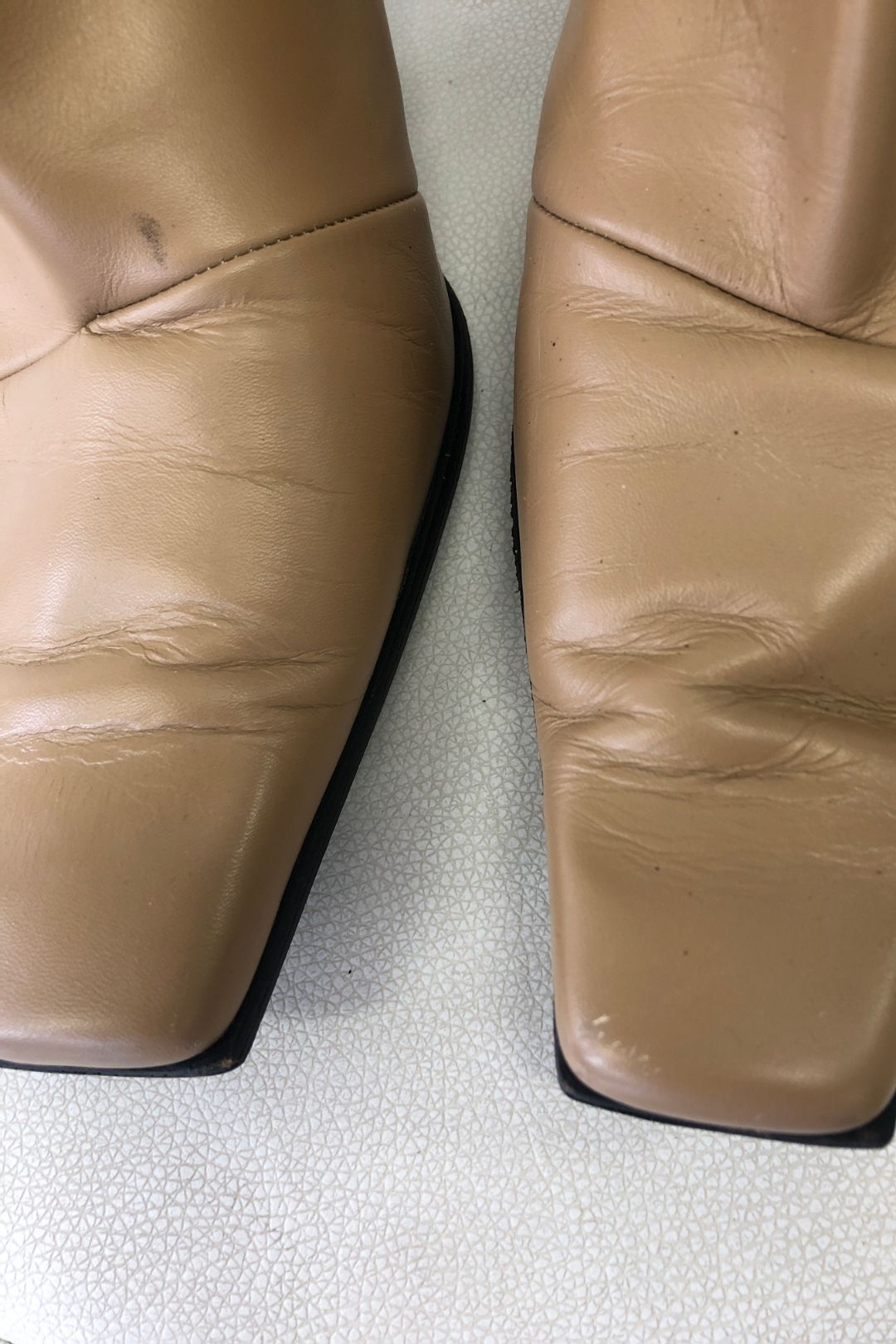 Buy Light Tan Square Toe Ankle Bootie | Zomp Shoes | GlamCorner